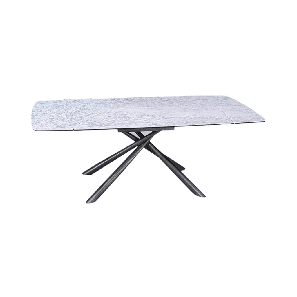 Sophia Extendable Dining Table with Glossy Grey Sintered Stone Top – Megafurniture