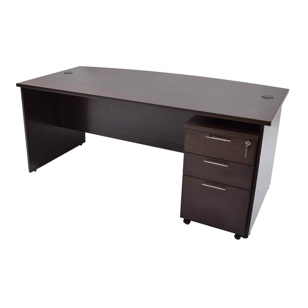 Buy affordable Aries Curved Study Table (1.8m) with Mobile Pedestal at ...