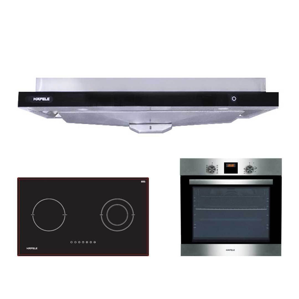 [BUNDLE] Hafele 90cm Semi Integrated Hood 536.88.133 + Hafele 75cm Hyb ...
