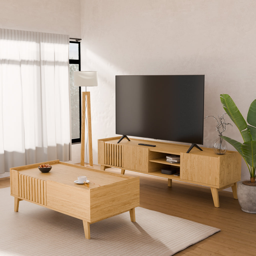 Benny Wooden TV Console 180cm – Scandinavian Style | Megafurniture