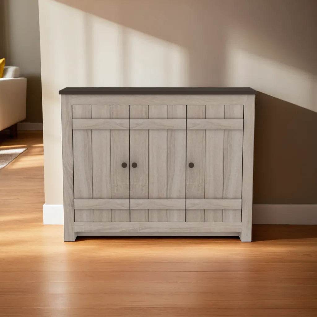 Dutton 3 Door Rustic Shoe Cabinet – Megafurniture