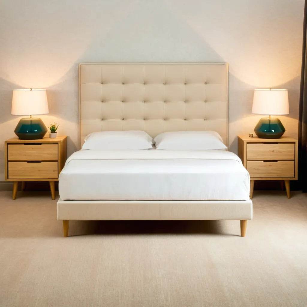 Mancini Belgium Fabric Bed Frame (Water Repellent) – Megafurniture