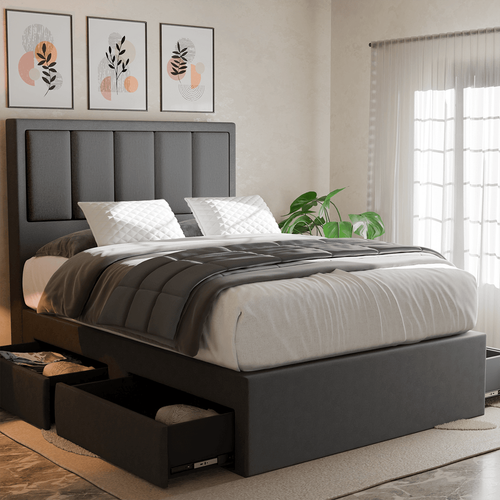 Marley Fabric Drawer Bed Frame (Pet Friendly) – Megafurniture