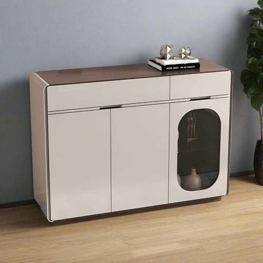 Maura Sideboard (130cm) – Minimalist Storage with Wood Veneer Top ...