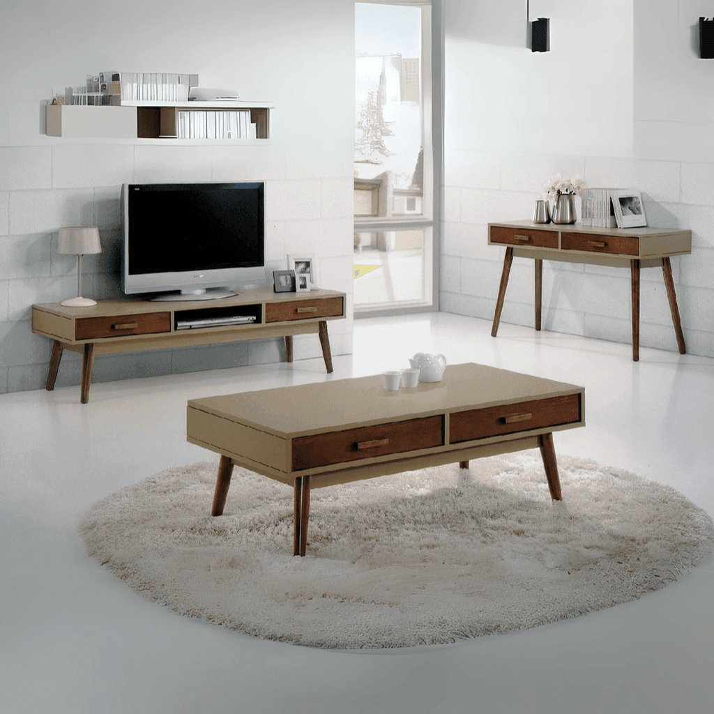 Presley Living Room Set (Coffee Table + TV Console + Console Table ...