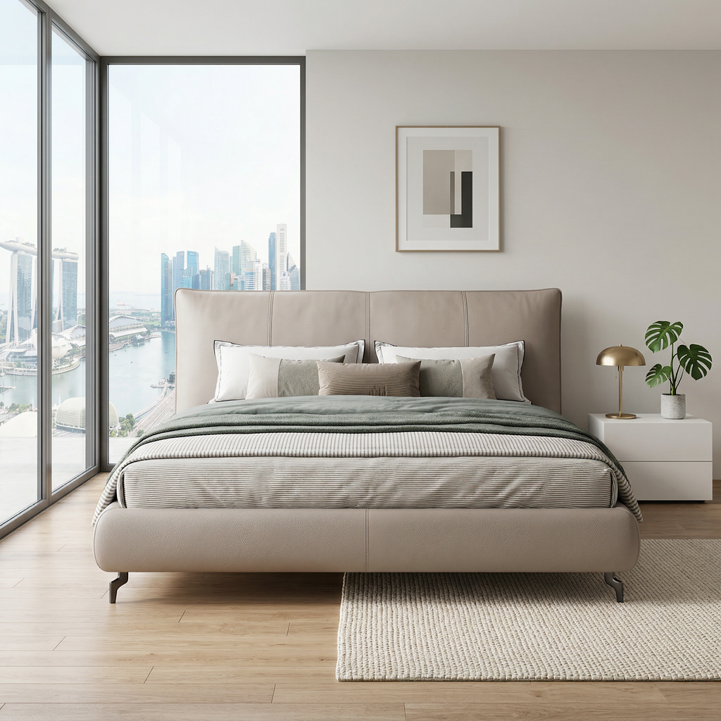 Lumora Leather Bed Frame – Megafurniture