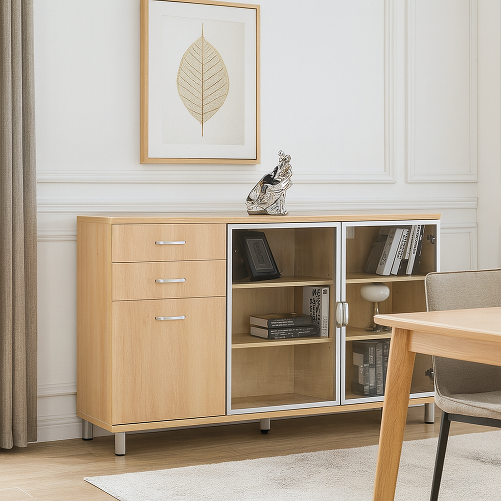 Buy affordable Lucetta Maple Buffet Hutch 1.5m at Megafurniture.sg ...