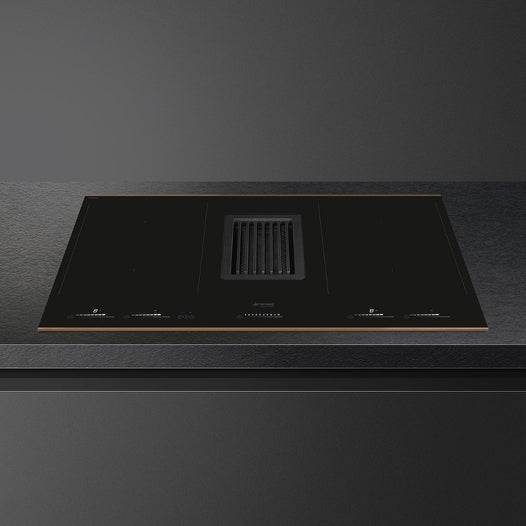 SMEG 83cm Venting Induction Hob with Copper Trim (4 Cook Zones) HOBD68 ...