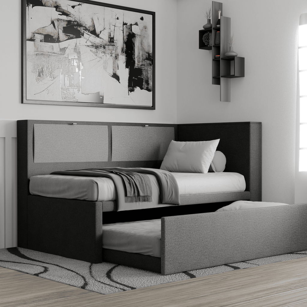 Wilder Fabric 3 in 1 Pull Out Bed with Storage (Pet Friendly ...