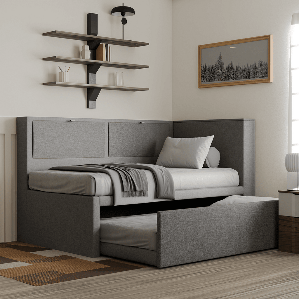 Wilder Fabric 3 in 1 Pull Out Bed with Storage (Water Repellent ...