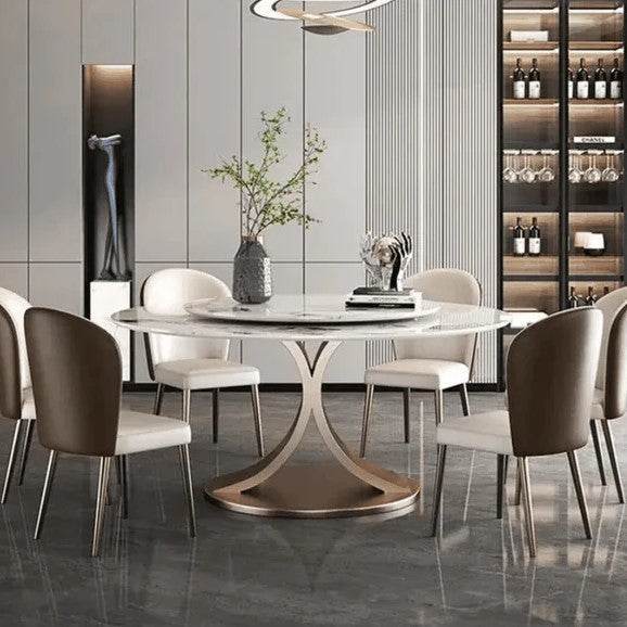 Zeno Sintered Stone Round Dining Table – Megafurniture