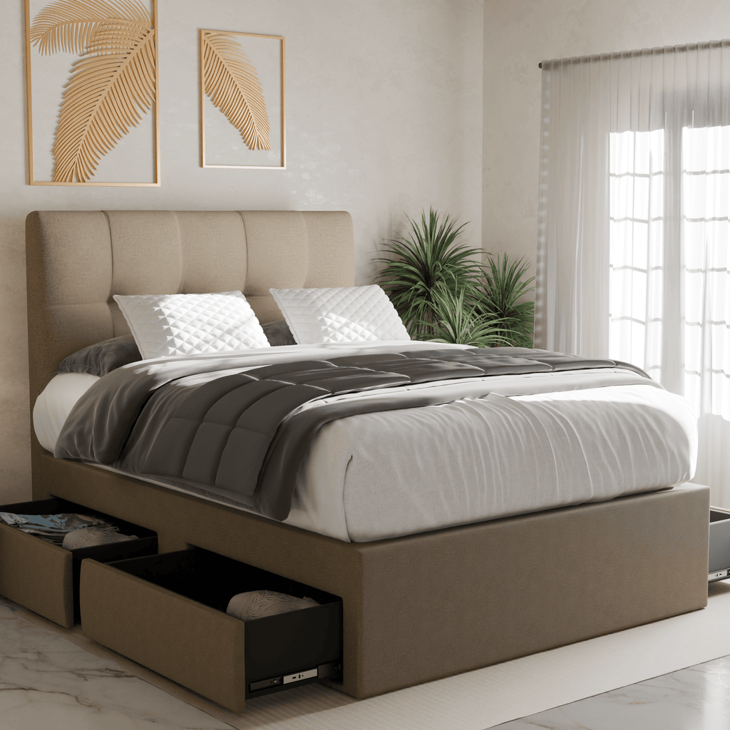 Buy affordable Devon Fabric Drawer Bed Frame at Megafurniture.sg | Shop ...