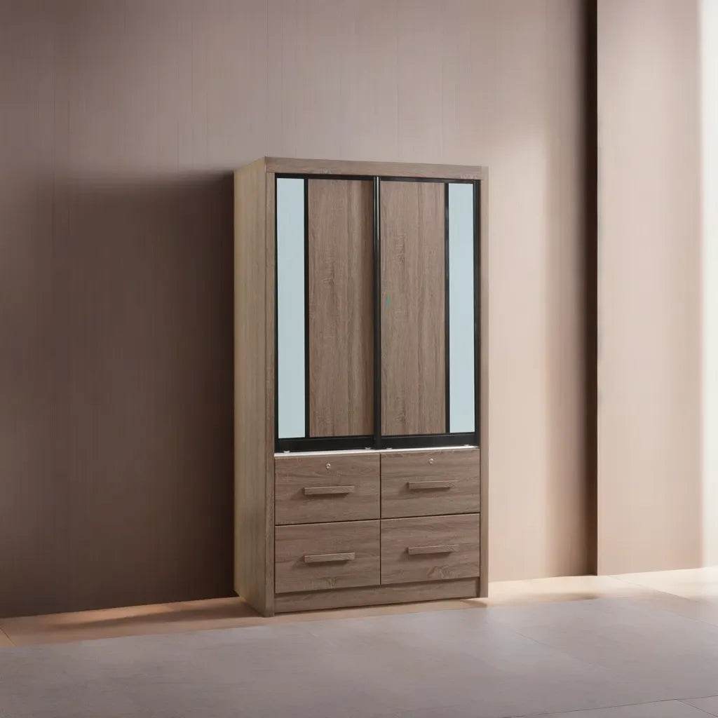 Buy affordable Gareth 4ft Brown Wardrobe at Megafurniture.sg | Shop ...