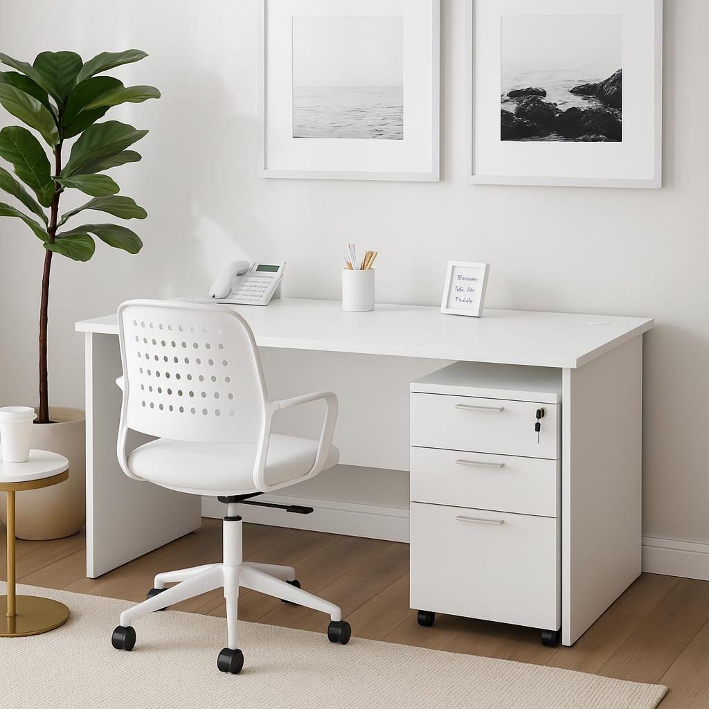 Buy affordable Guinevere Curved Study Table (1.8m) with Mobile Pedestal ...