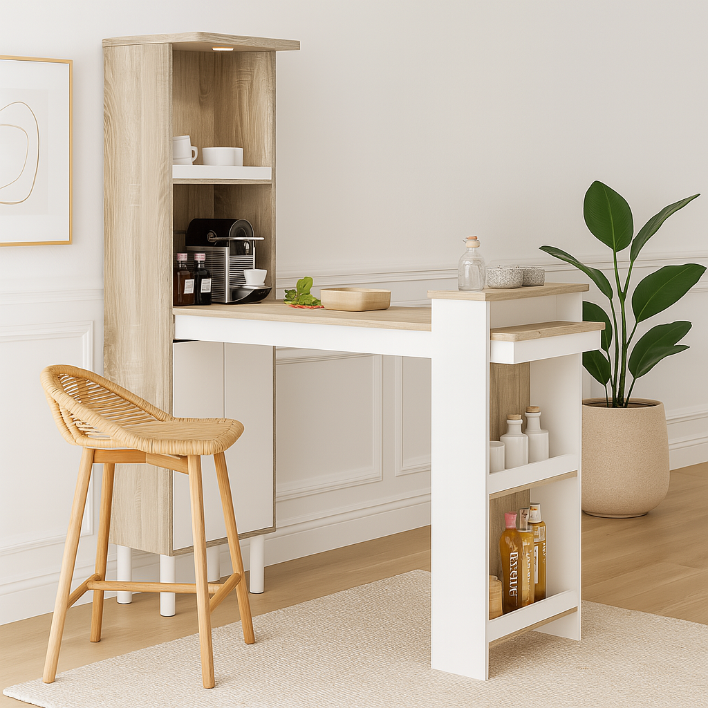 Halcyon Bar Table with Storage – Megafurniture