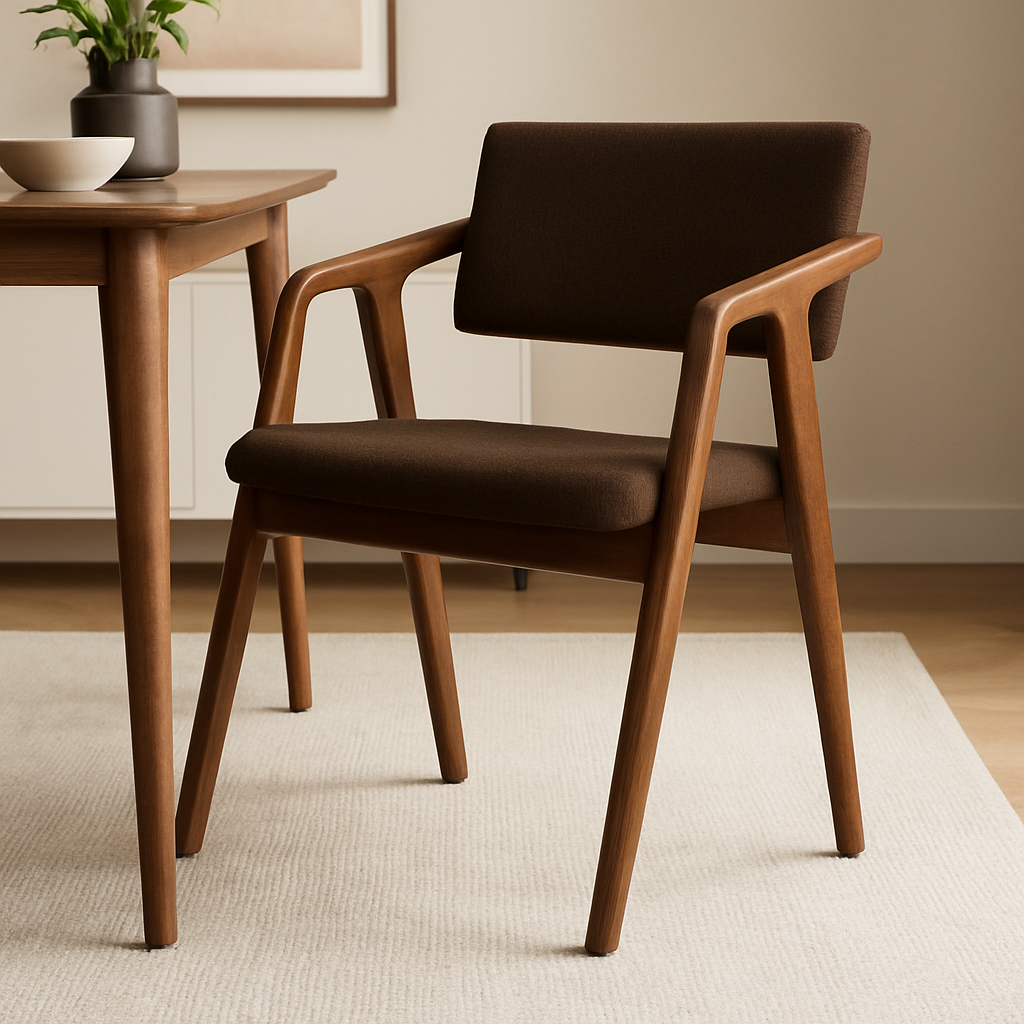 Sloane Wooden Dining Chair with Arms – Megafurniture